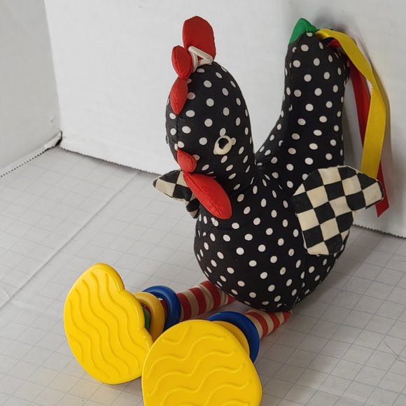 Eden | Toys | Vintage Eden Baby Toy Rooster Chicken Teether Plush ...